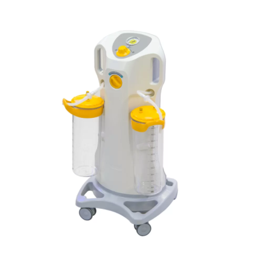 Surgical Vacuum Trolley with Dual Jar Selection